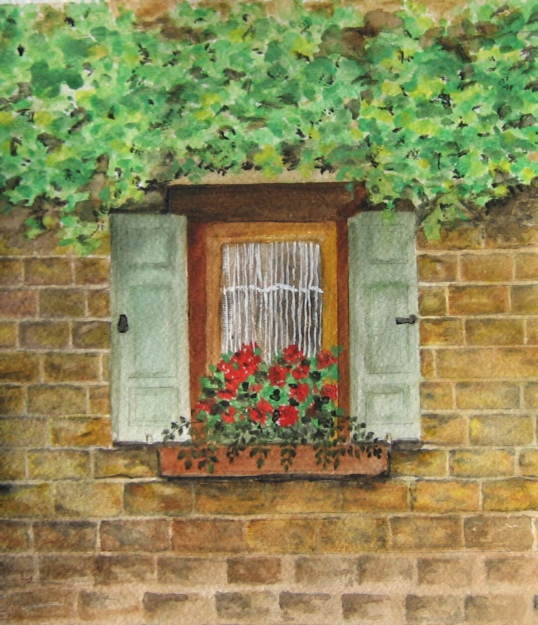 Blank Cards, Tuscany; Window Flowers, Italy, 3-pack, Blank, Greeting ...