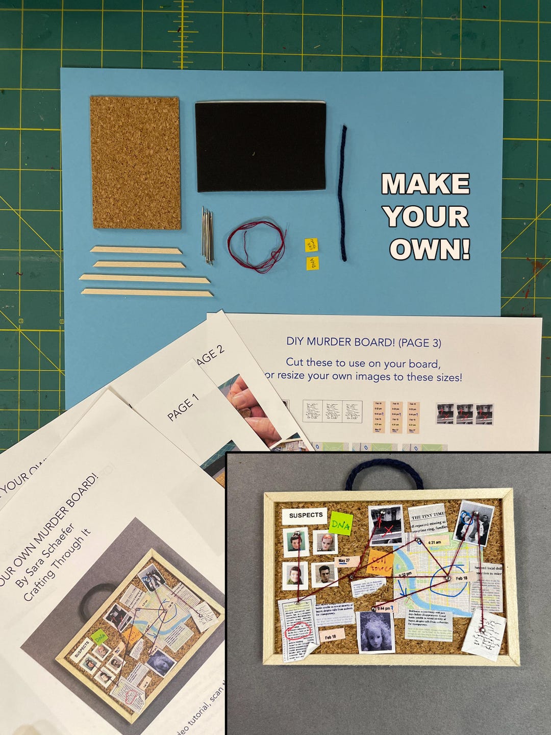 Miniature Evidence Board DIY Kit - Etsy