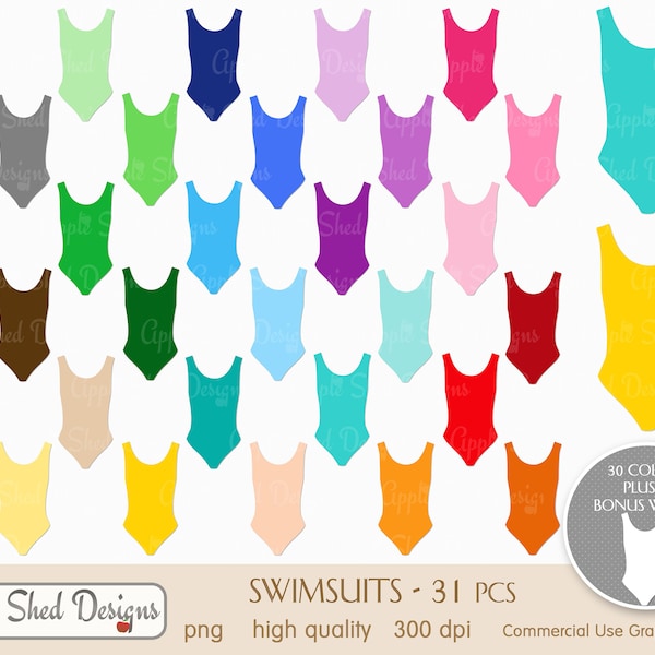 Bathing Suit Clip Art - Etsy