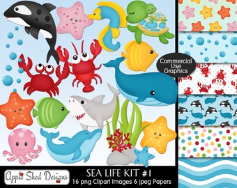 Sea Life Digital - Etsy