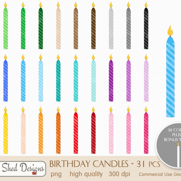 Candle Clip Art - Etsy UK