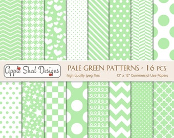 Scrapbooking Decoupage Background Mint Green and Gray Floral Chevron ...
