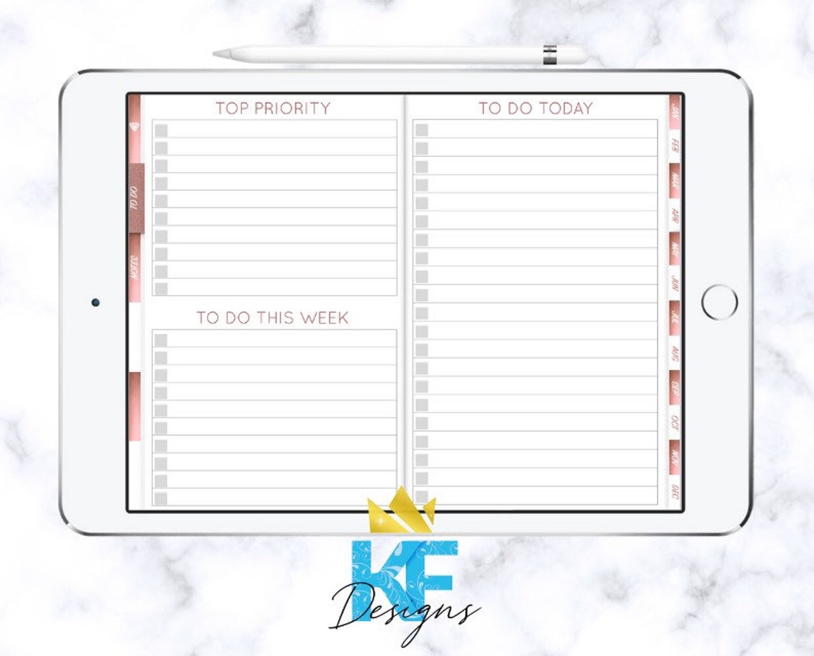 The Forever Planner Minimalist Digital Planner 12 Month - Etsy