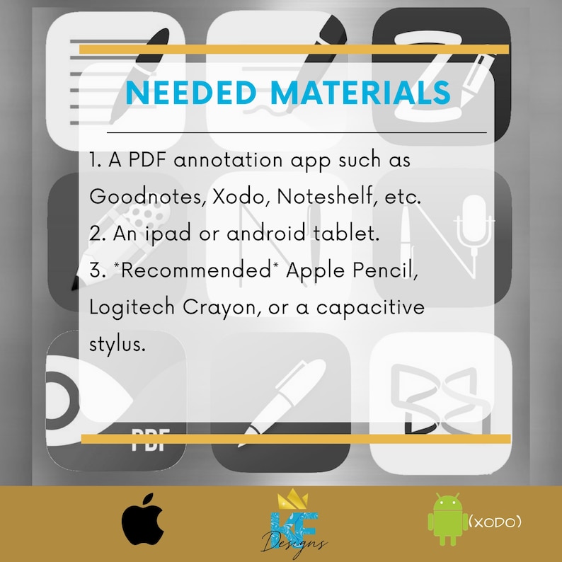 Digital Chore Chart for Goodnotes Notability Xodo on - Etsy