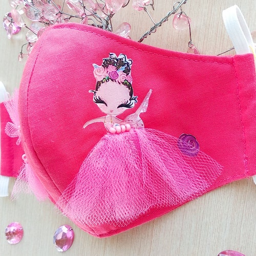 Ballerina Face Mask for Toddlers Kids and Adult With Filter | Etsy