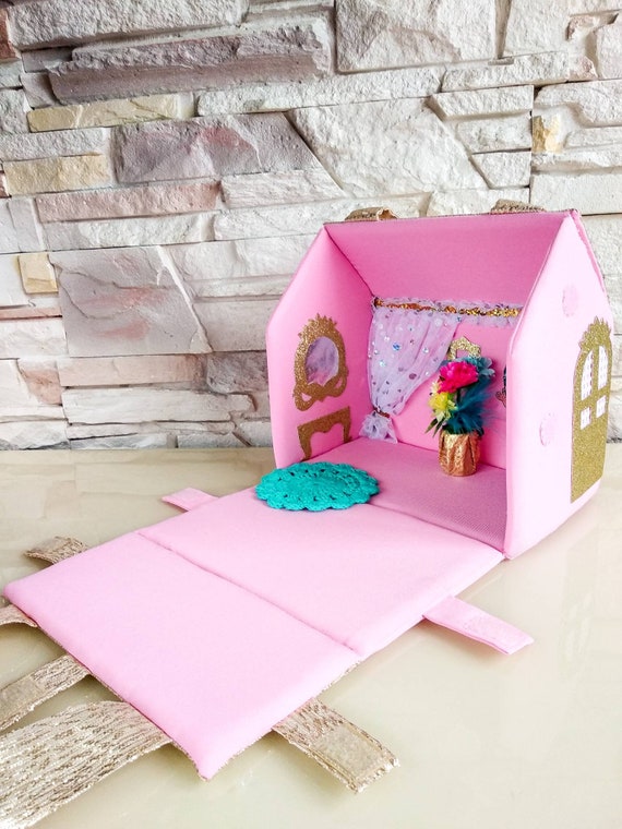 Pink Handbag Personalized Girls Handbag Room Box Bag Kids Portable Dollhouse Travel Doll House Etsy UK