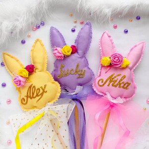 Personalised Wand, Bunny Wand, Magic Fairy Wand, Easter Gifts, Easter ...