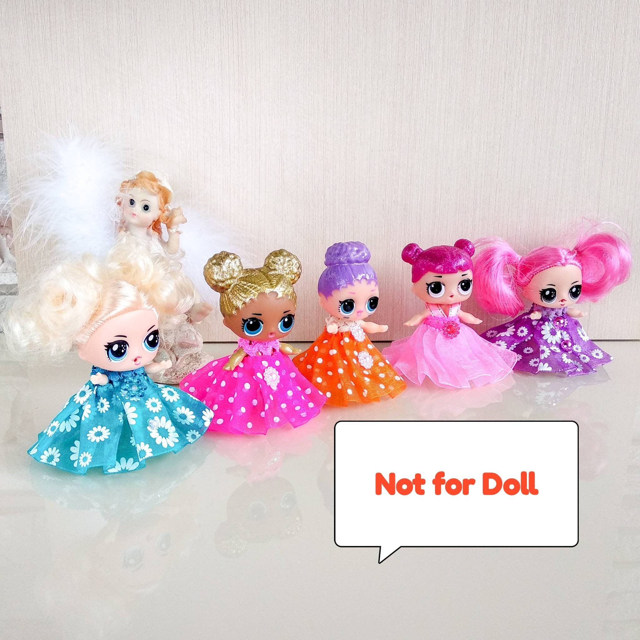 Miniature Dress for Dolls 3-4 Inches Small Doll Clothes - Etsy