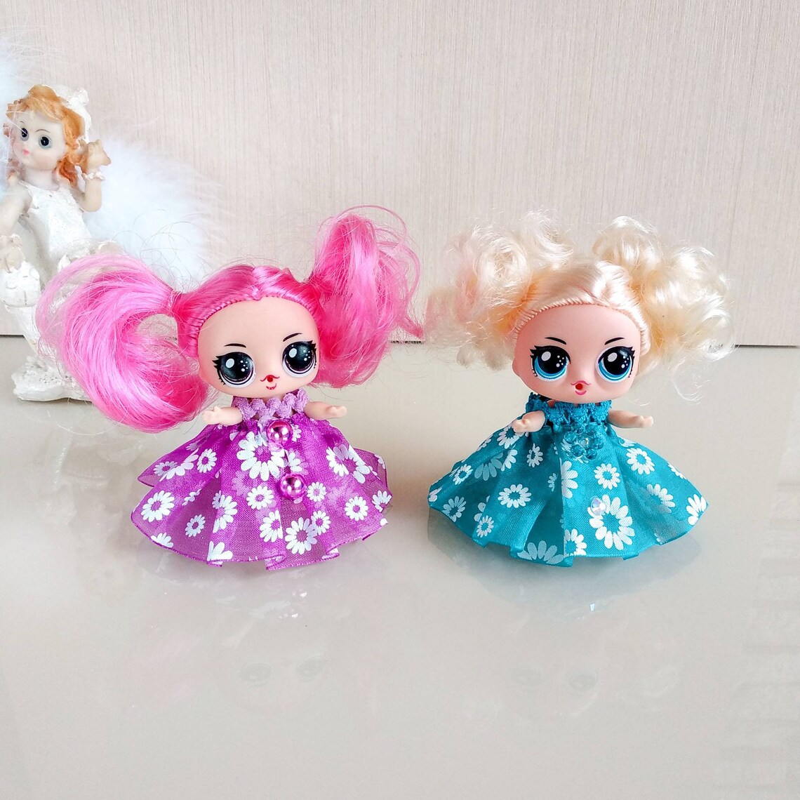 Miniature Dress for Dolls 3-4 Inches Small Doll Clothes - Etsy