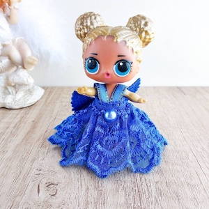 Dress for Small Dolls, 3 Inch Doll Clothes, Ooak Baby Doll, Doll Outfit ...