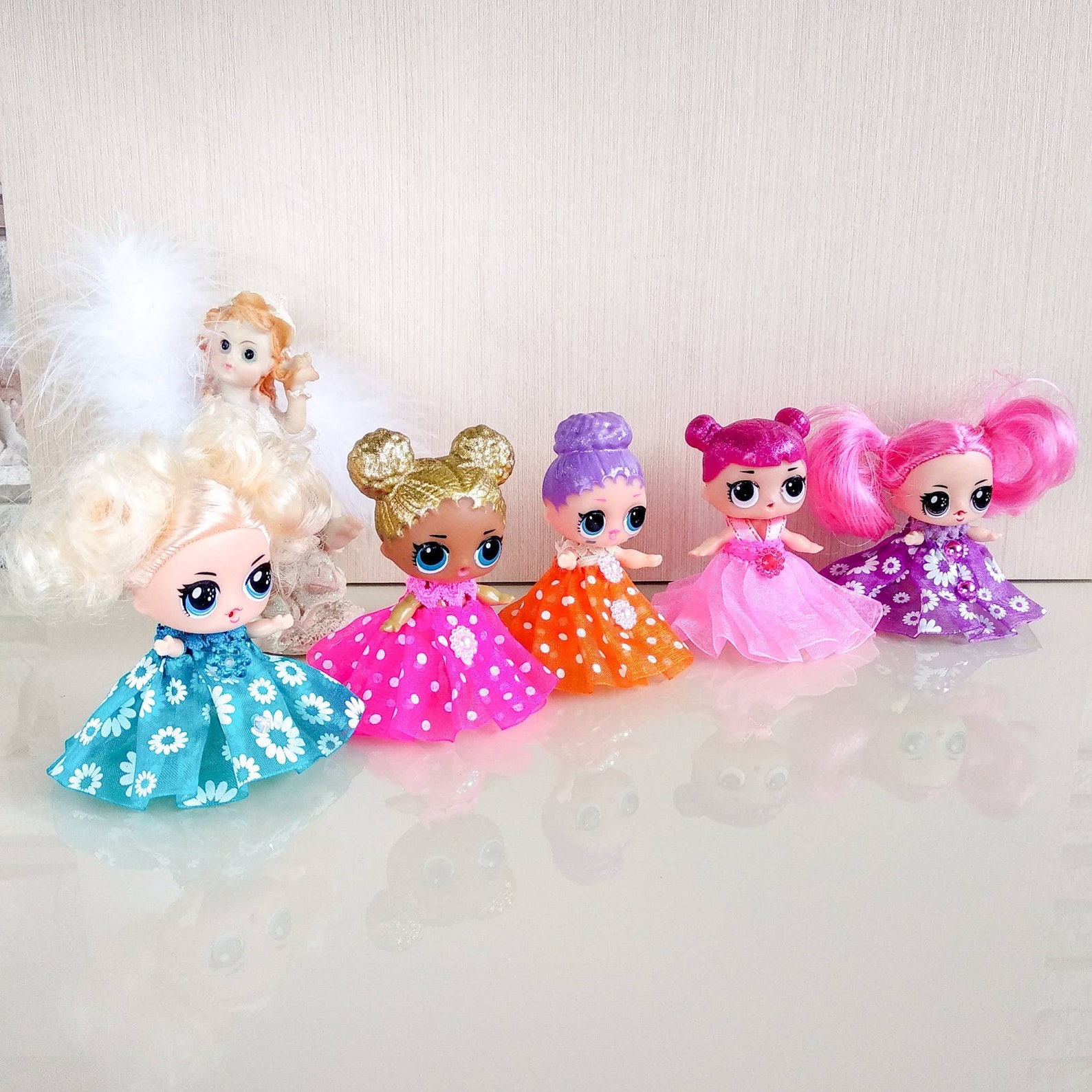 Miniature Dress for Dolls 3-4 Inches Small Doll Clothes - Etsy