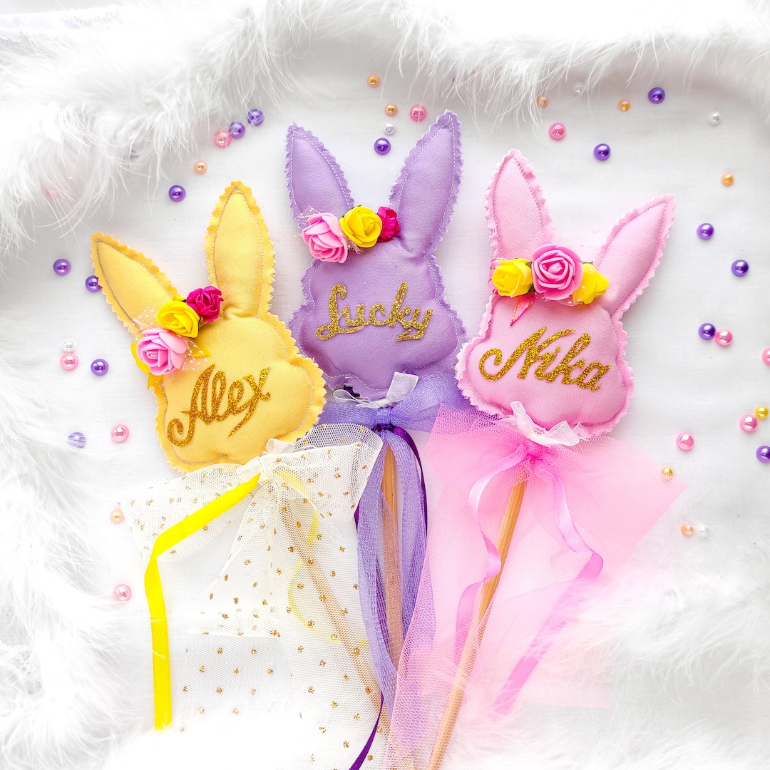 Personalised Wand, Bunny Wand, Magic Fairy Wand, Easter Gifts, Easter ...