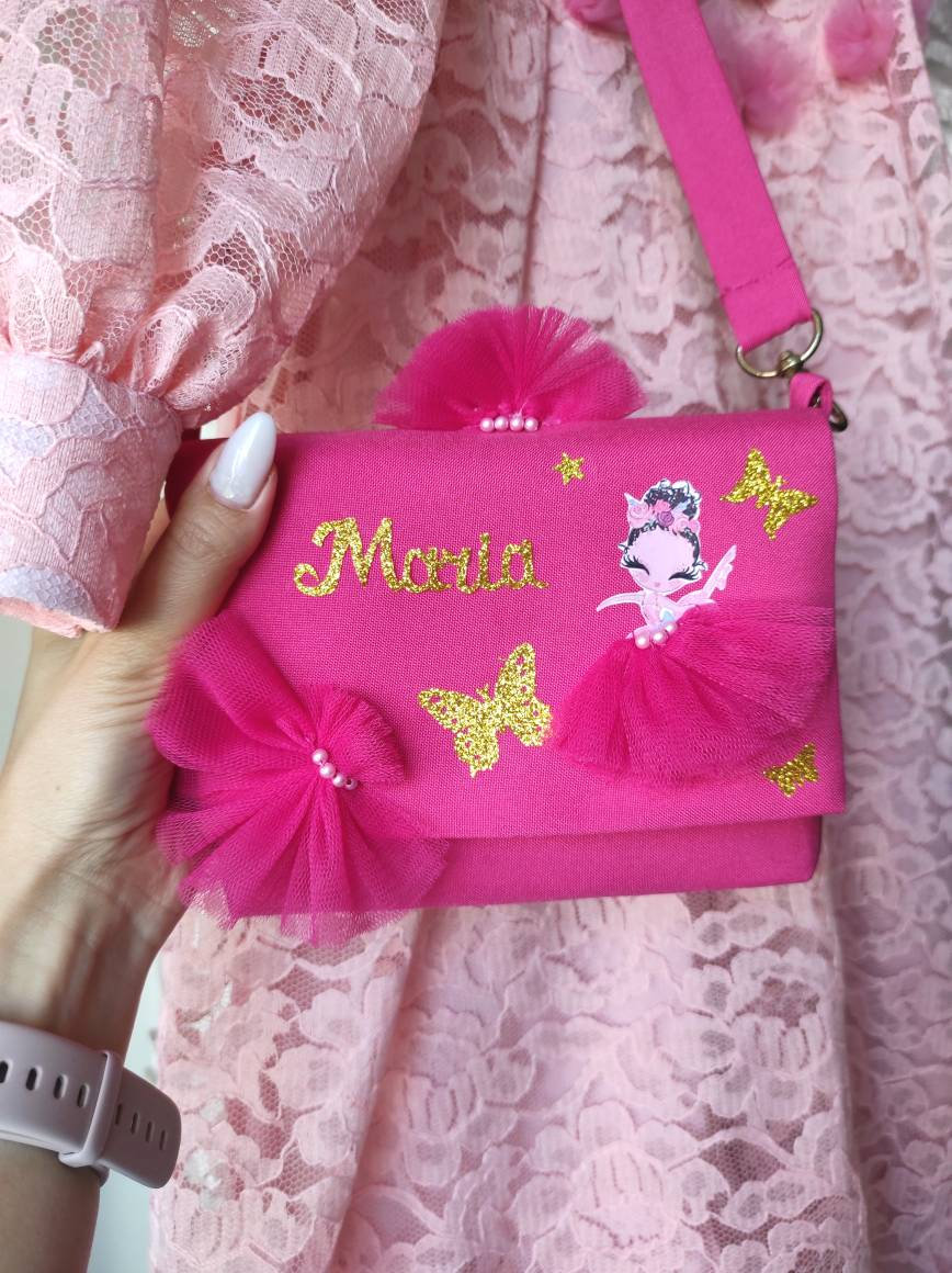 Kids purse Toddler handbag ballerina Personalized purses for | Etsy