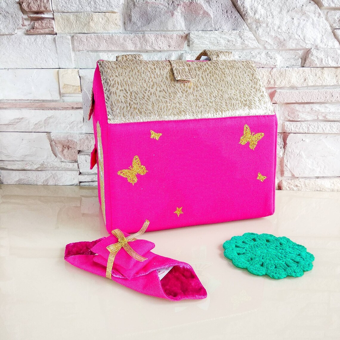 Fabric Doll House Travel Dollhouse Portable Dollhouse Bag - Etsy