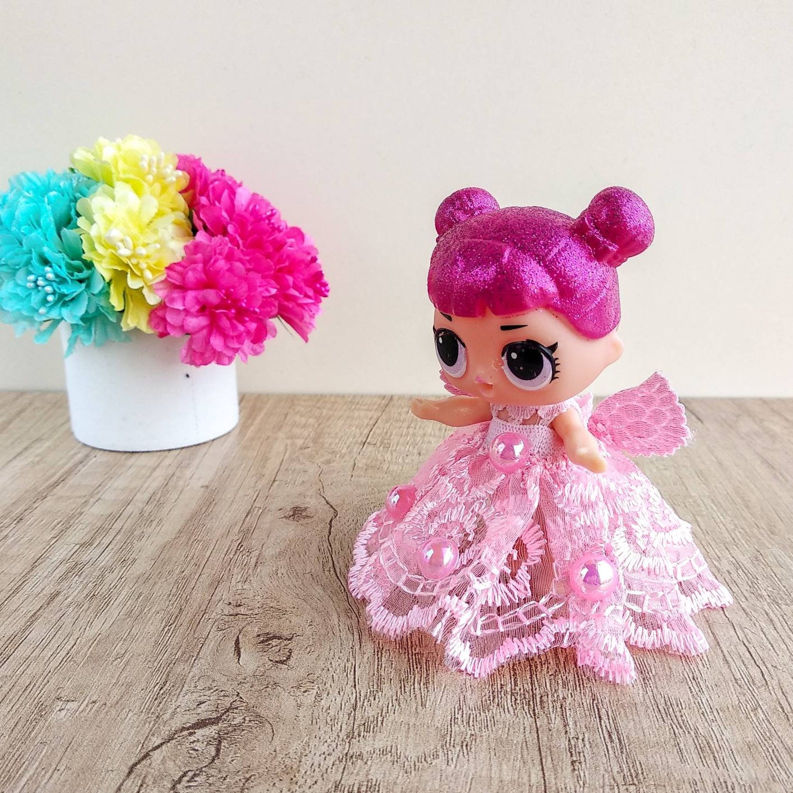 Dress for Small Dolls 3 Inch Doll Clothes Ooak Baby Doll | Etsy