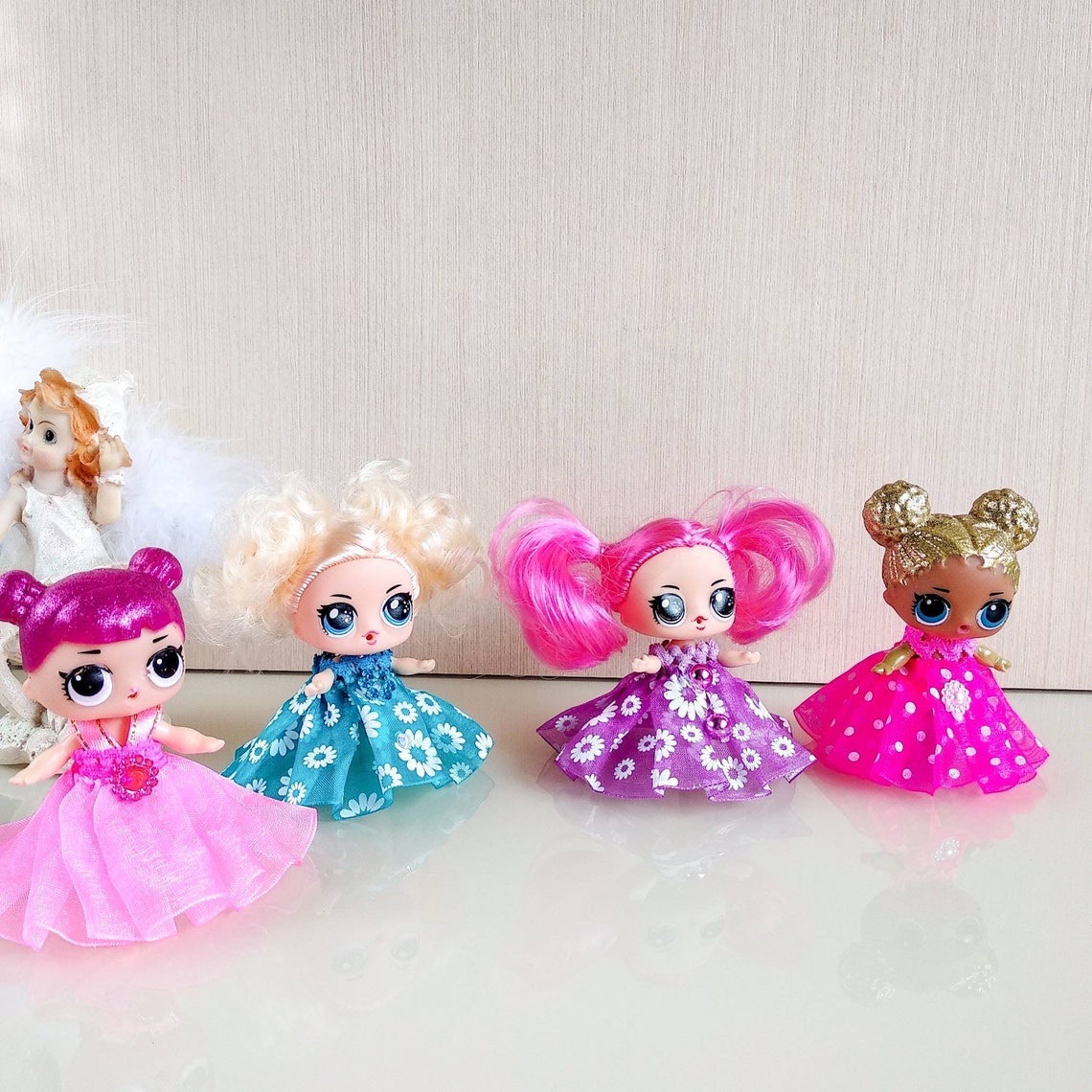 Miniature Dress for Dolls 3-4 Inches Small Doll Clothes - Etsy