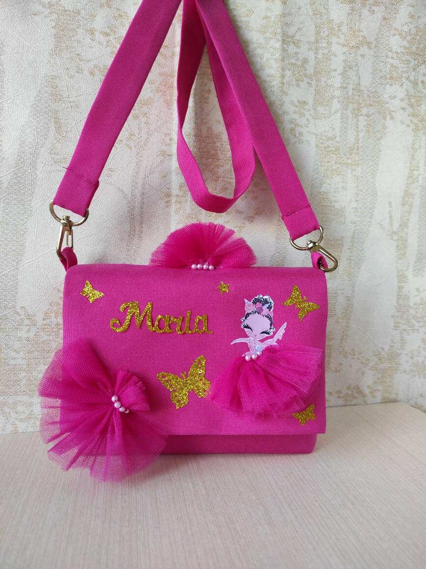 Kids purse Toddler handbag ballerina Personalized purses for | Etsy
