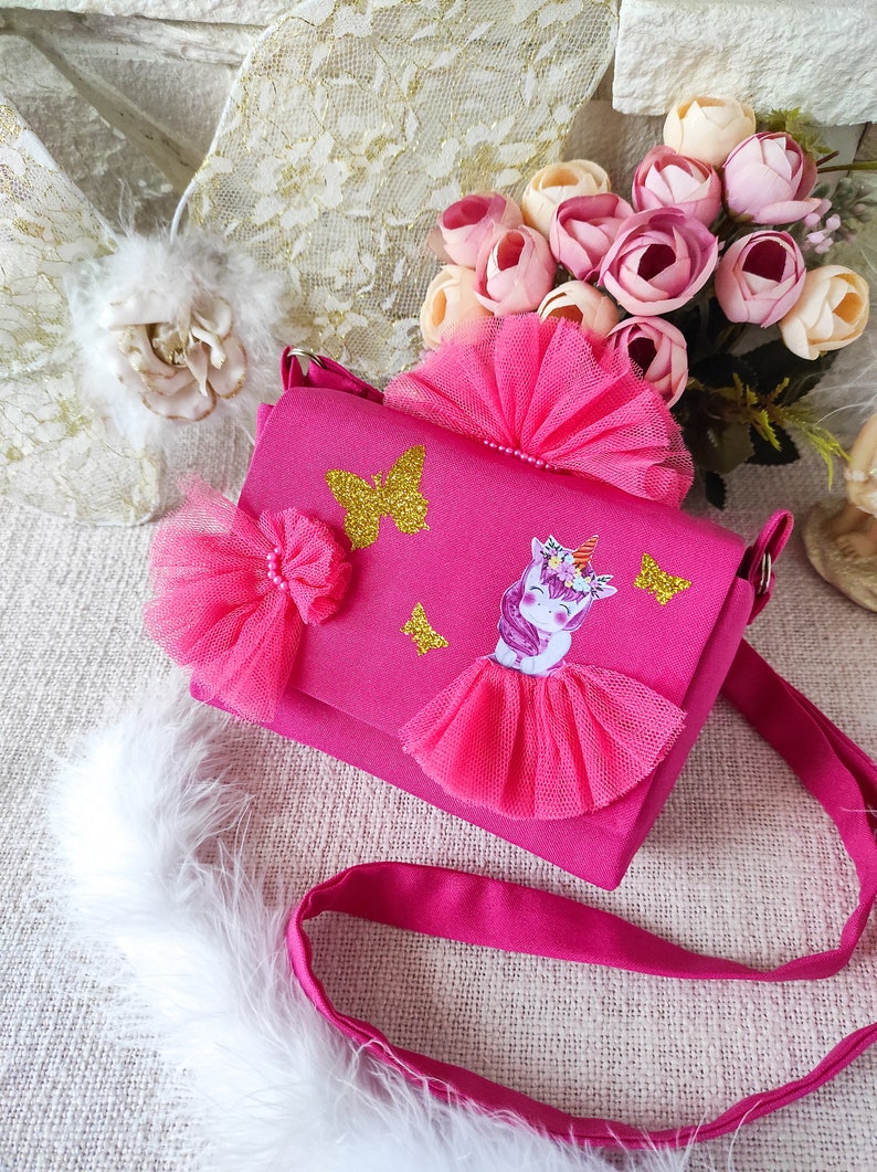 Little Girl Bag Unicorn, Kids Handbags Unicorn, Little Girl Purse, Kids ...