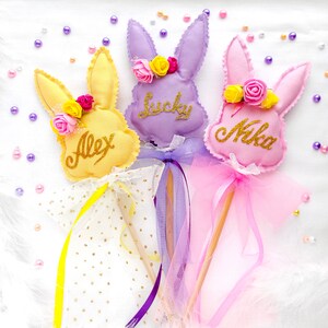 Personalised Wand, Bunny Wand, Magic Fairy Wand, Easter Gifts, Easter ...