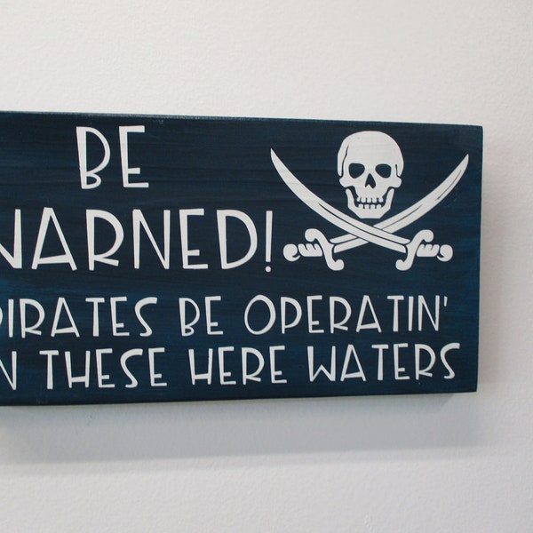 Pirates Be Warned Sign - Etsy