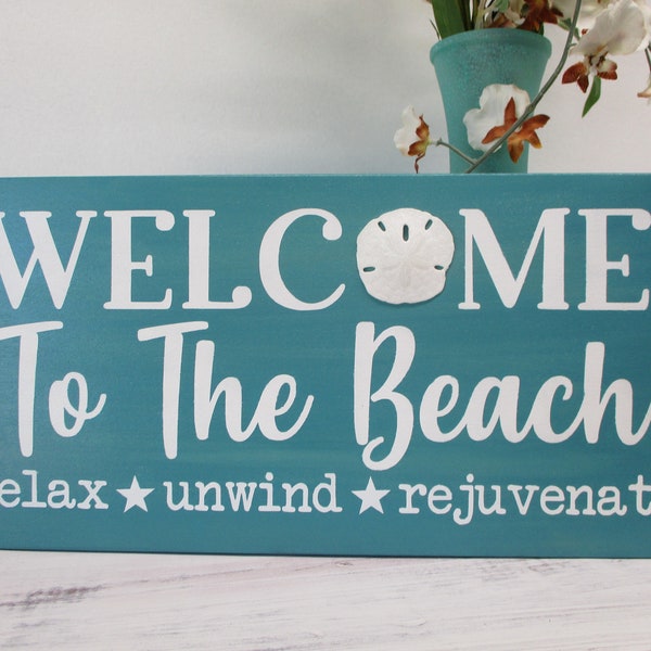 Beachy Welcome Sign - Etsy