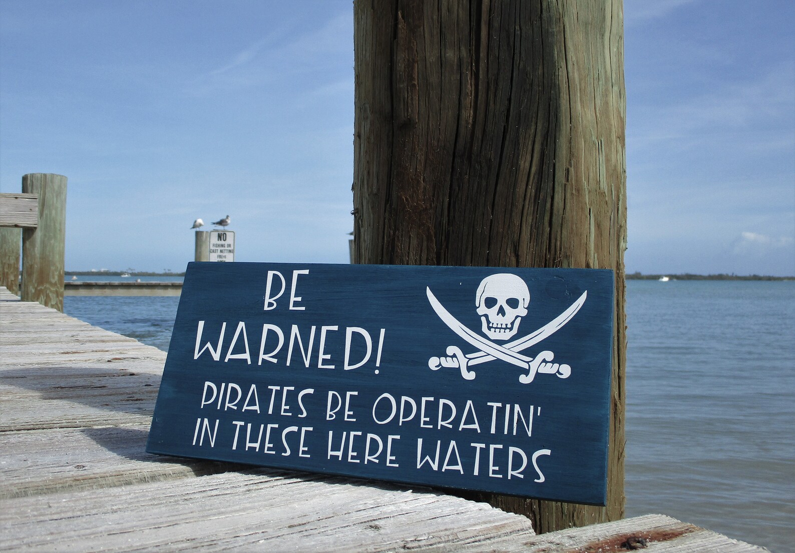 Be Warned! Pirates Be Operatin' in These Here Waters, Pirate Warning ...