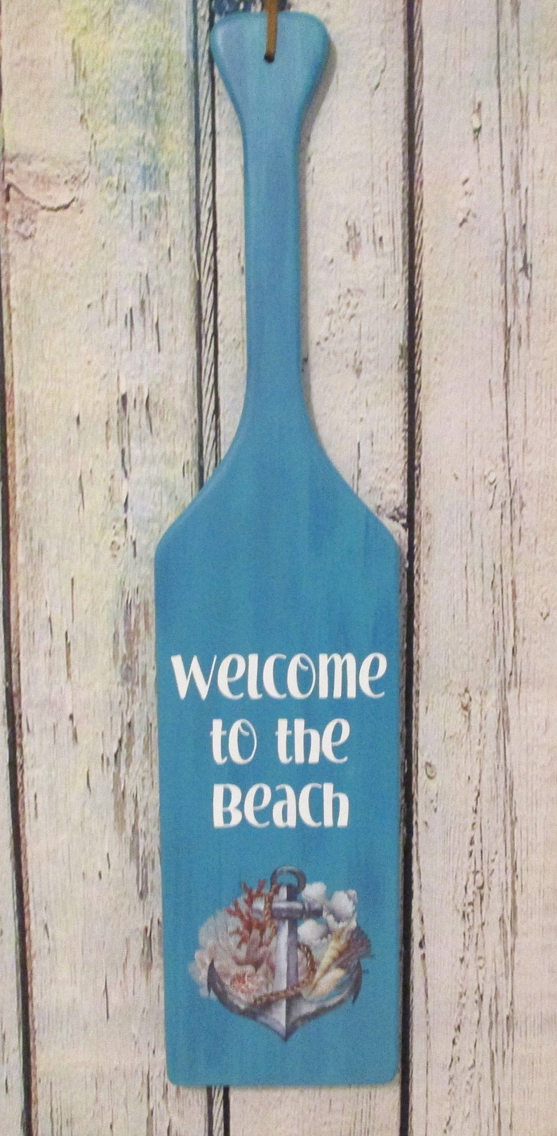 Welcome to the Beach Wood Boat Oar Sign Canoe Paddle Welcome - Etsy