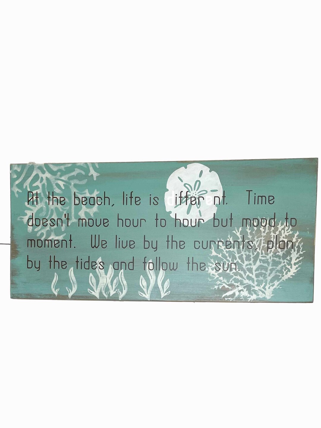 At the Beach Life is Different. Wood Beach Décor - Etsy