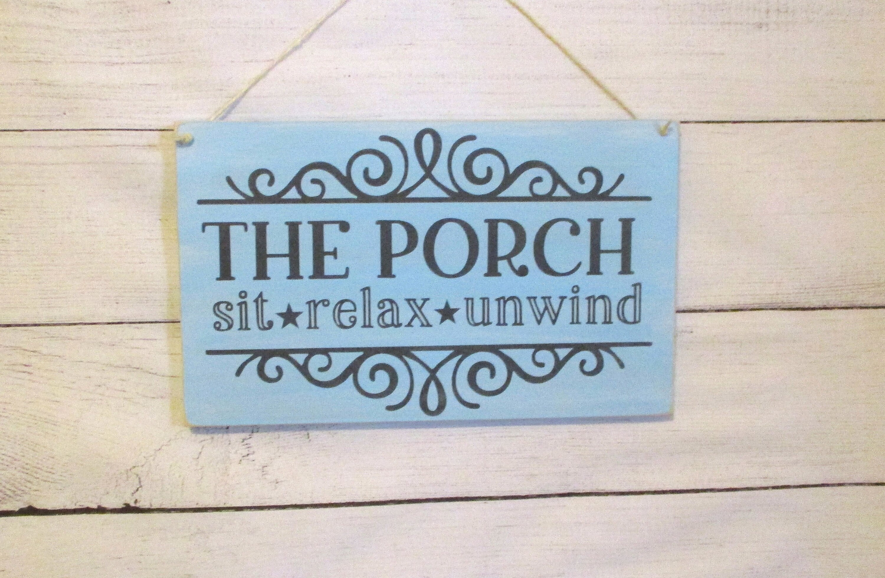 The Porch Sign – "sit, Relax, Unwind" – Rustic Wood Sign – Farmhouse ...