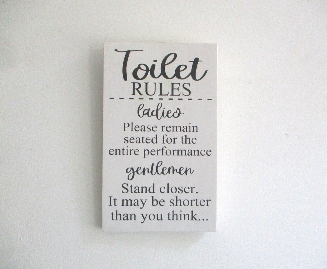 Funny Bathroom Etiquette Sign - Quirky Guest Bath Decor for a Good ...
