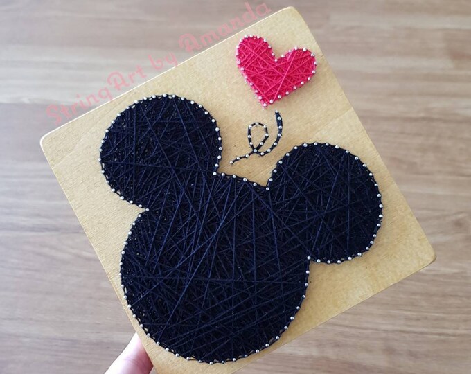Mickey Disney Love String Art - Etsy