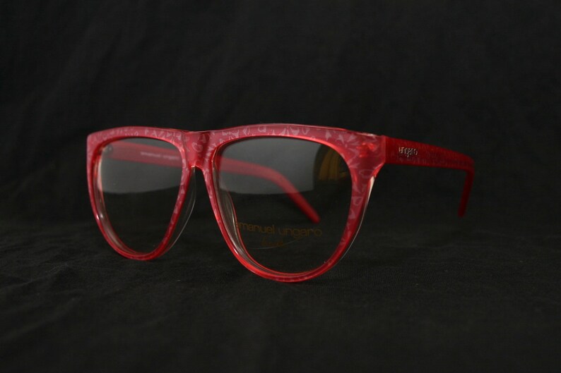 Emanuel Ungaro 559 Eyeglasses Persol 80's Rose Red Silver New Old Stock ...