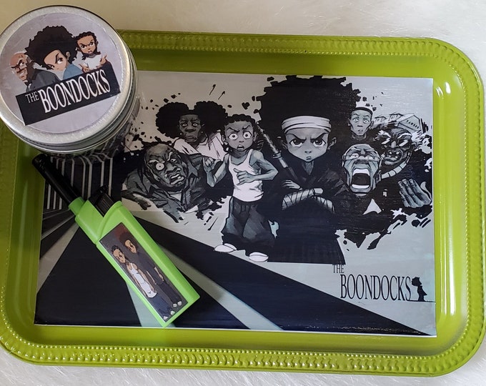 Boondocks Smoke Tray Set- Rolling Tray - Etsy