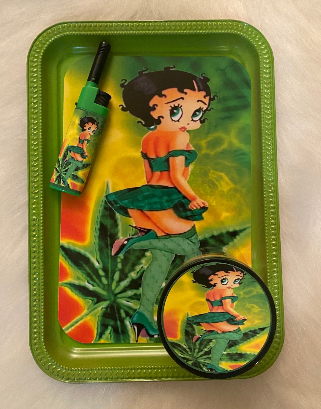 Betty Boop Smoke/rolling Tray Set - Etsy