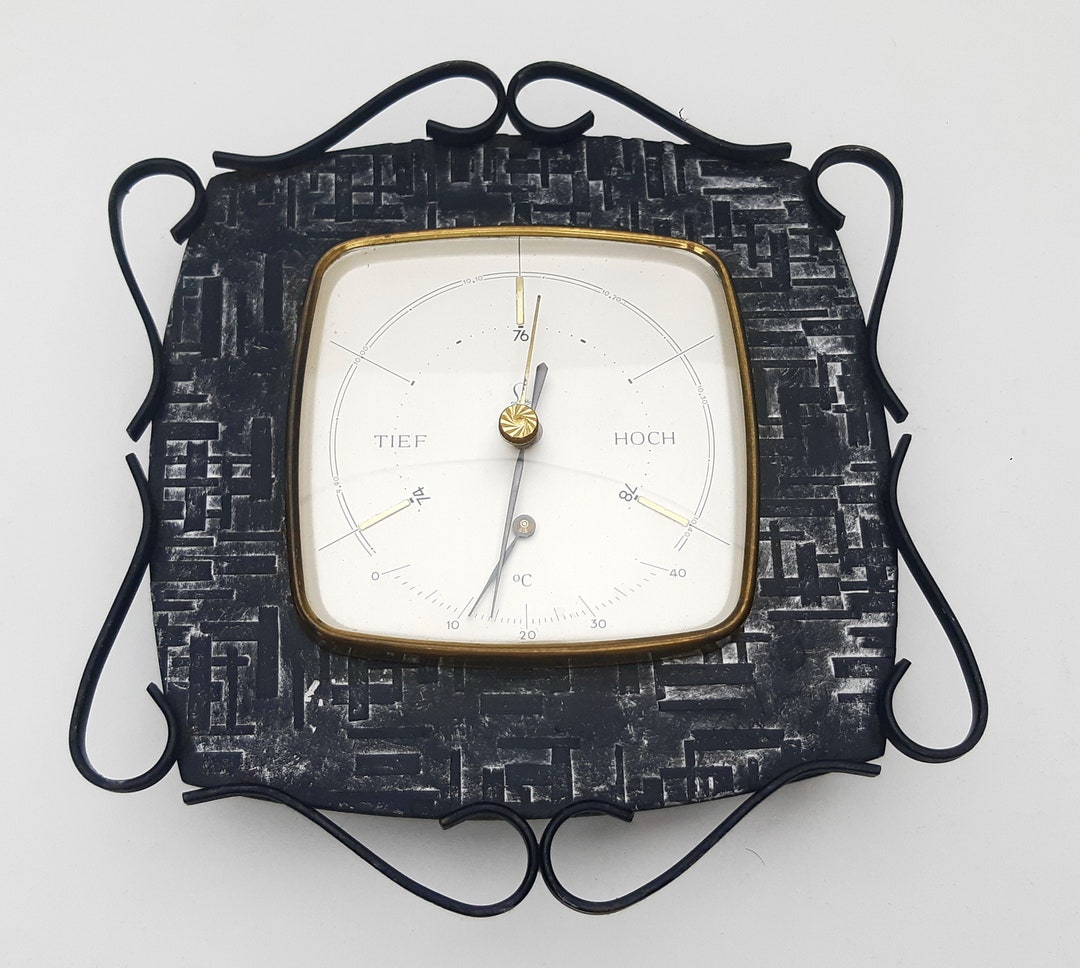 Vintage 80s Lufft Barometer Thermometer Metal Frame Wall Hanging - Etsy