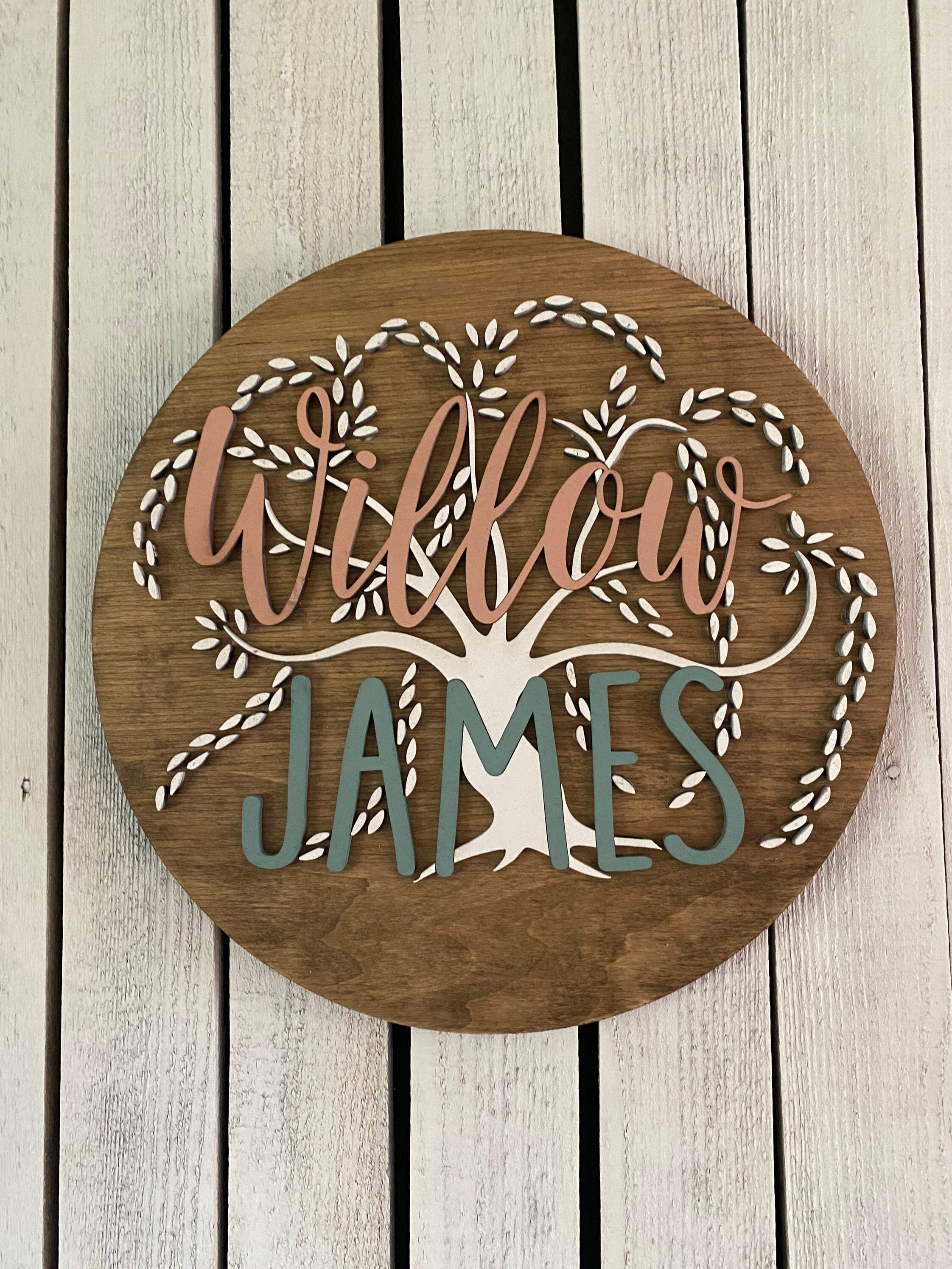 Willow Tree Round Design Files SVG Files PDF Laser Cut | Etsy