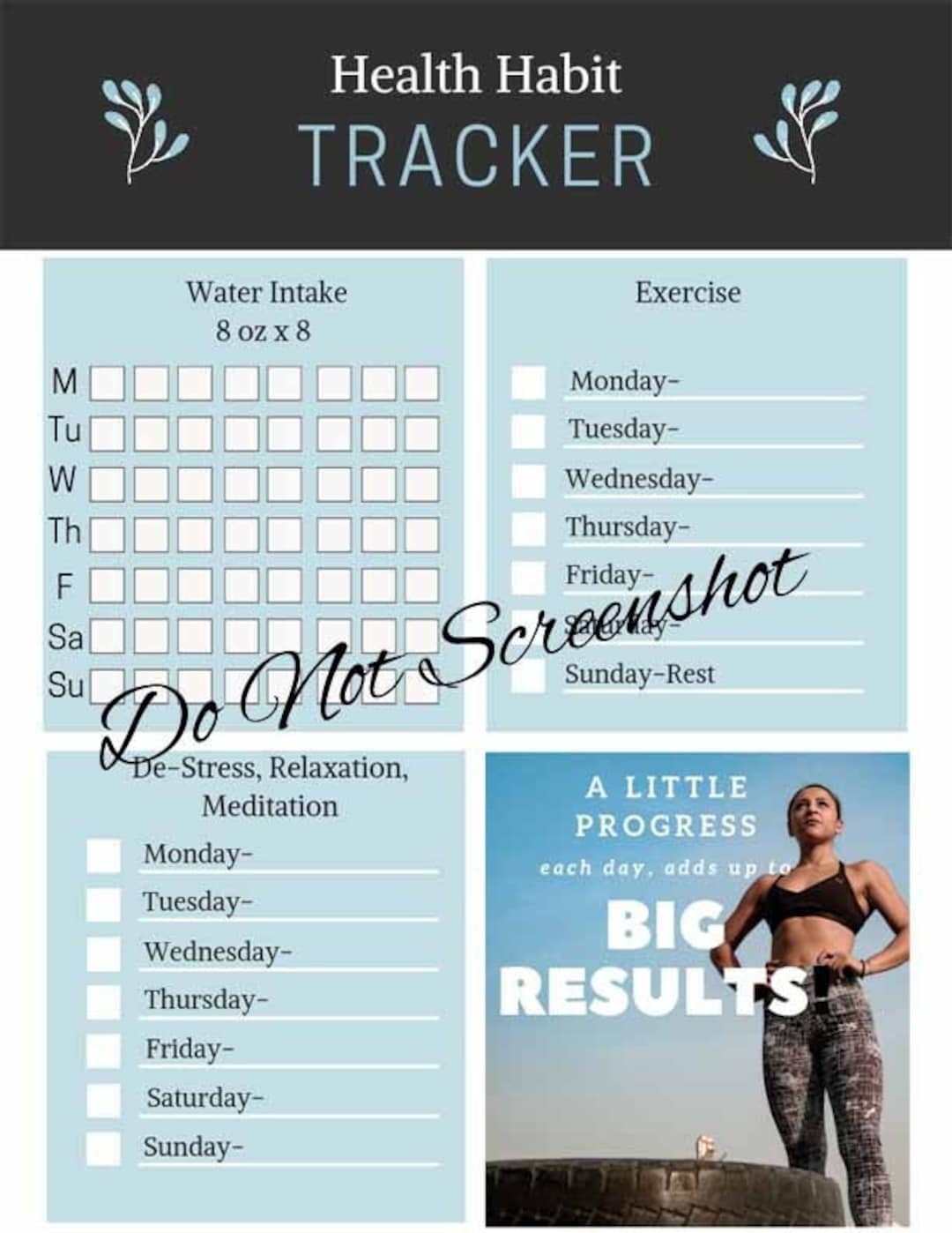 Health Habit Tracker, Build Healthy Habits in 21 Days - Etsy