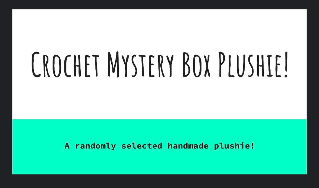 Crochet MYSTERY BOX Plushie - Etsy