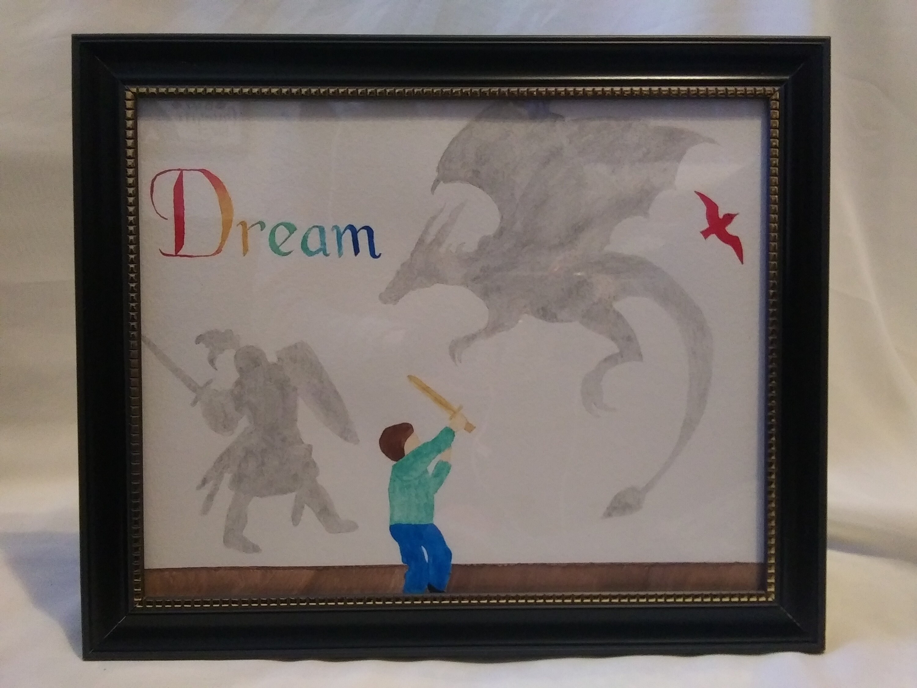 Little Boy Dream Watercolor Painting - Etsy