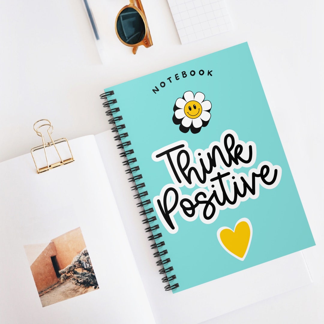 THINK POSITIVE Notebook Girls Notebook Cute Notebook - Etsy