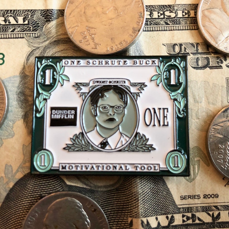 The Office One Schrute Buck Enamel Pin | Etsy