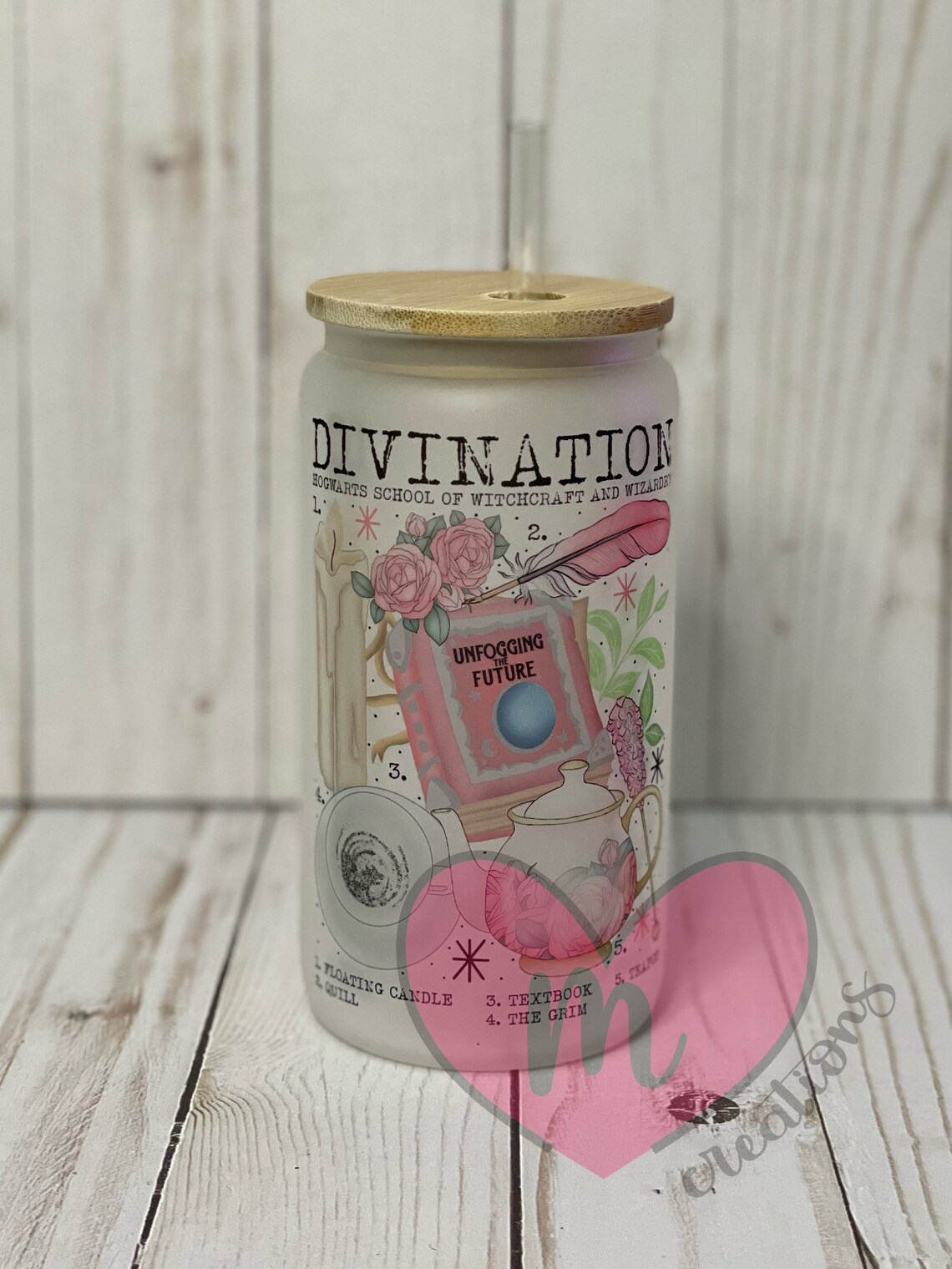 Wizard Glass Cup With Straw and Lid Classes - Etsy