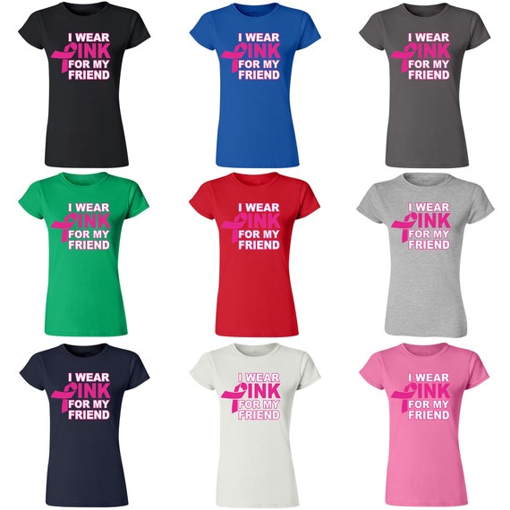 I Wear Pink for My Friend Women Short Sleeve T-shirt Support - Etsy