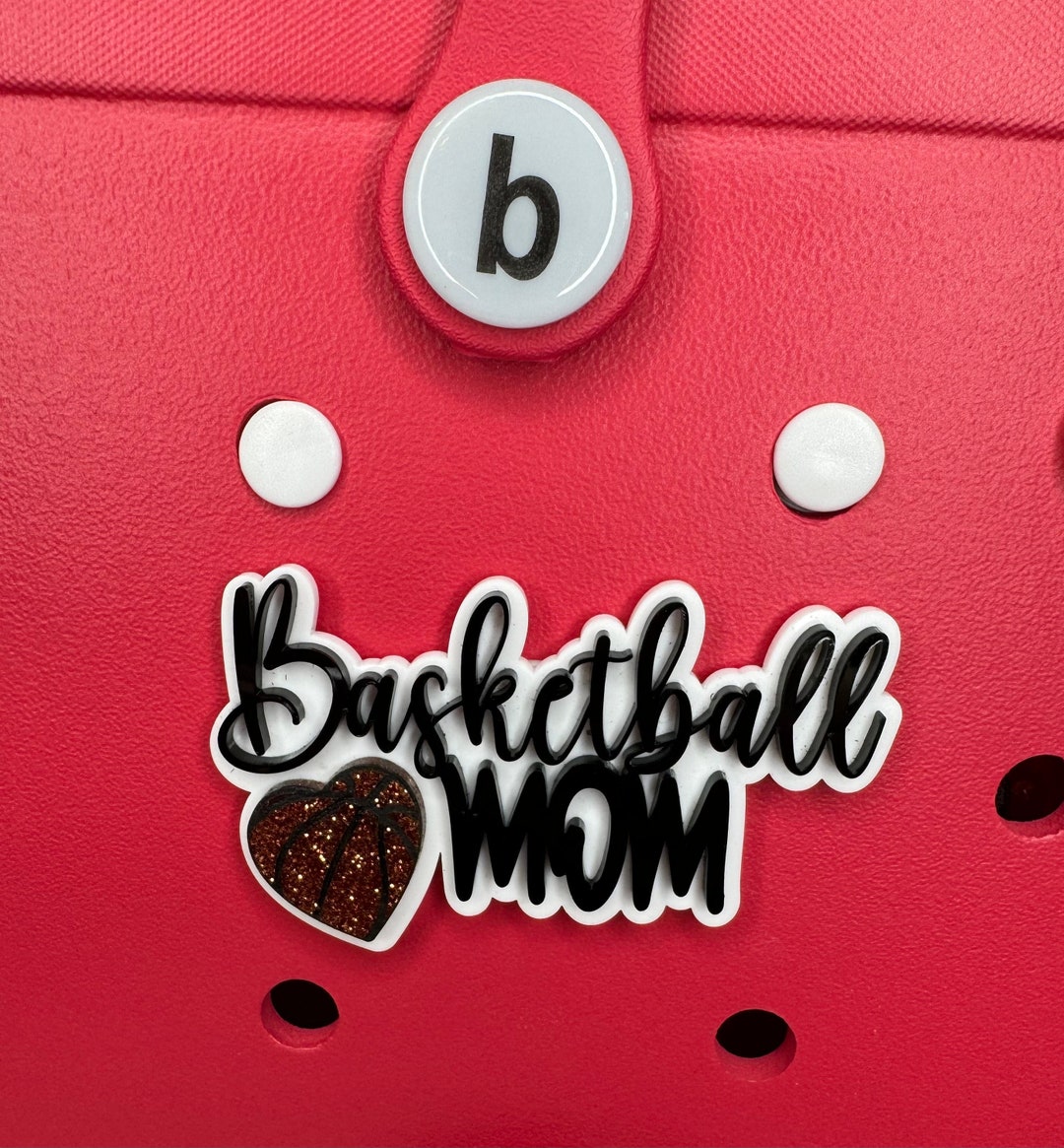Basketball Mom Charm for Bogg Bags, Sports Mom Bag Accessory ...