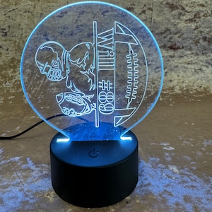 Custom Acrylic Night Light With Base - Personalized LED Lamp ...