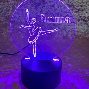 Custom Acrylic Night Light With Base - Personalized LED Lamp ...