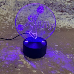 Custom Acrylic Night Light With Base - Personalized LED Lamp ...