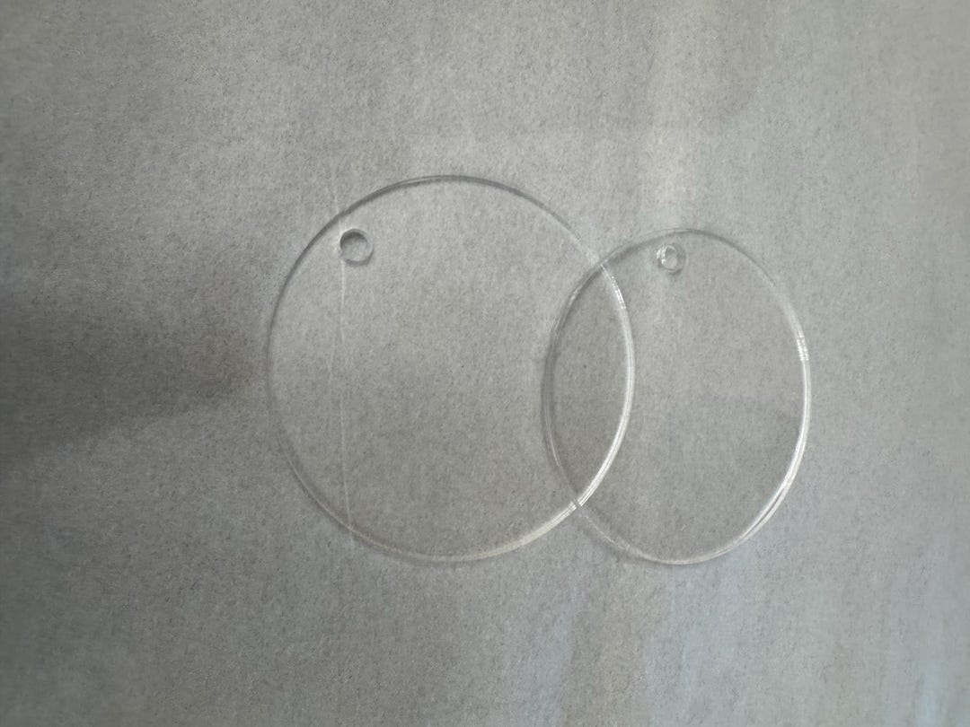 Clear Acrylic Round Blanks, Craft Supplies, Pendant Blanks, Resin Art ...