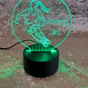 Custom Acrylic Night Light With Base - Personalized LED Lamp ...