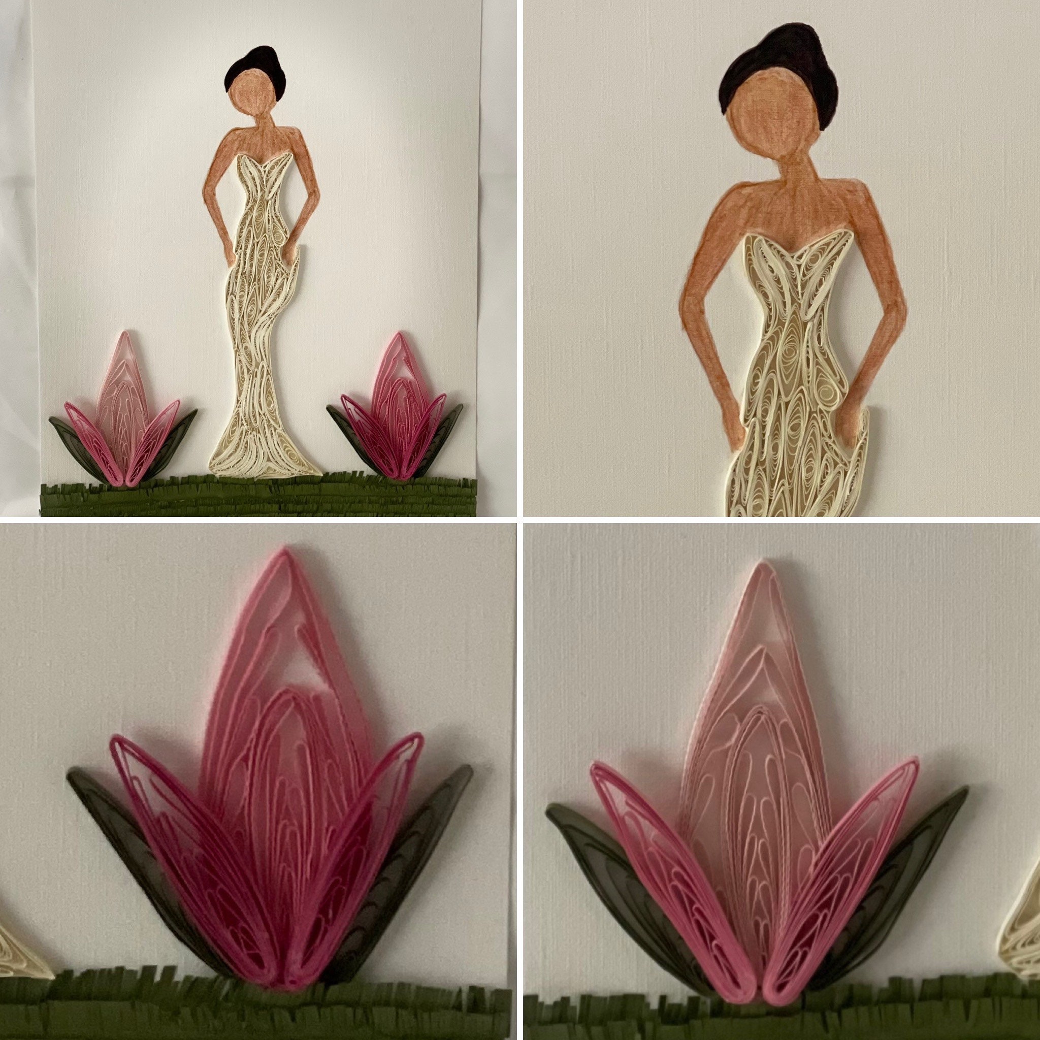 Handcrafted Lady Quilling Paper Art Wall Paper Art - Etsy